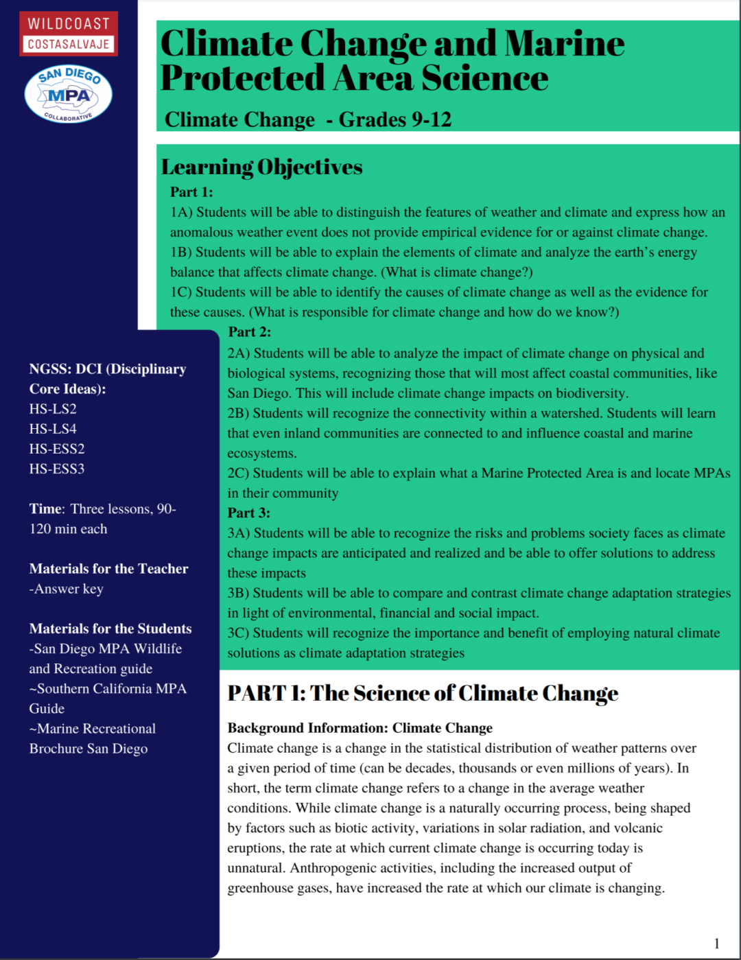 Climate Change: Feeling the Heat – Grades 9-12 - MPA Collaborative Network