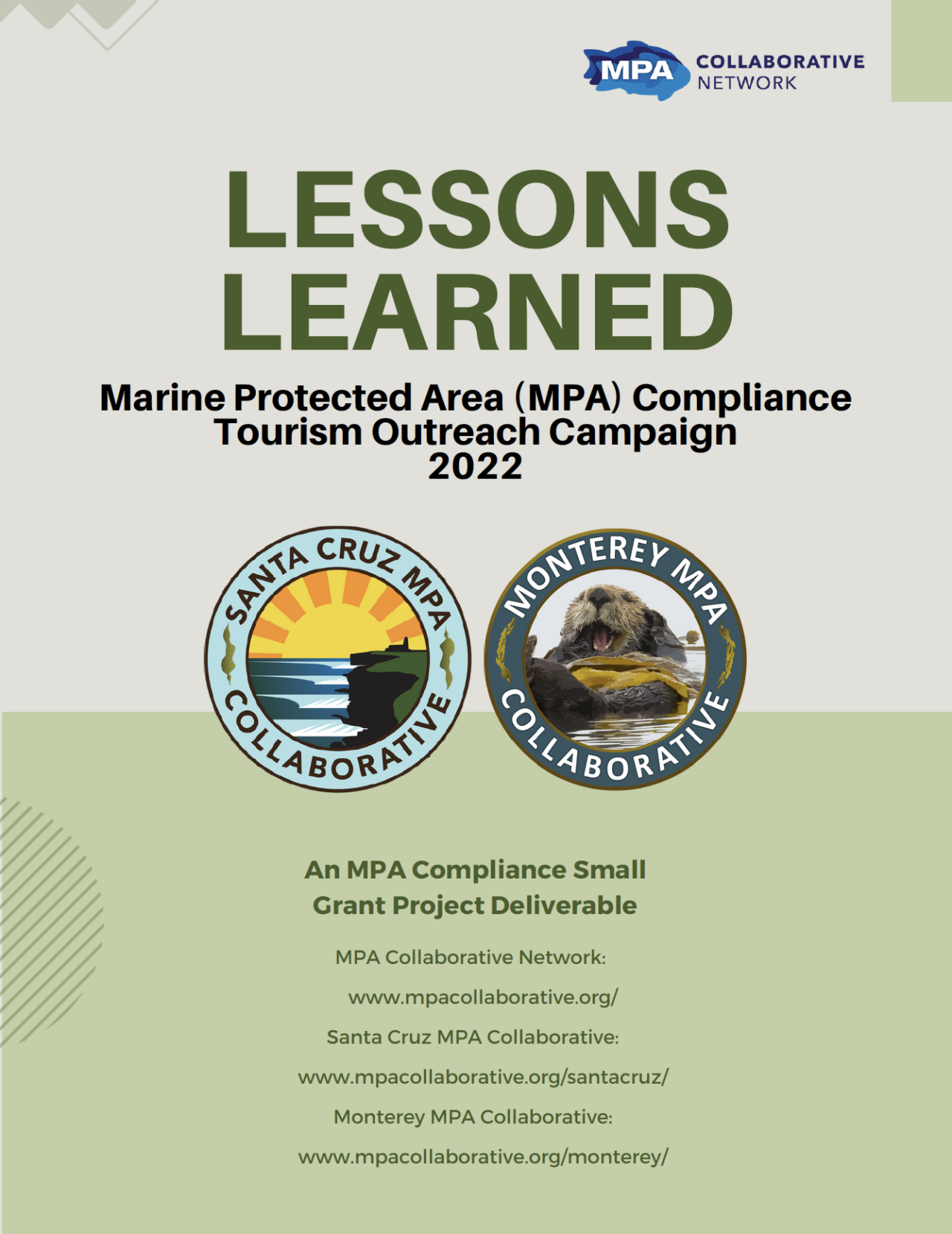 Lessons Learned: MPA Compliance Tourism Outreach Campaign 2022 - MPA Collaborative Network